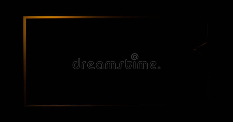 Golden Frame with Triangular Curvature Stock Footage - Video of border ...