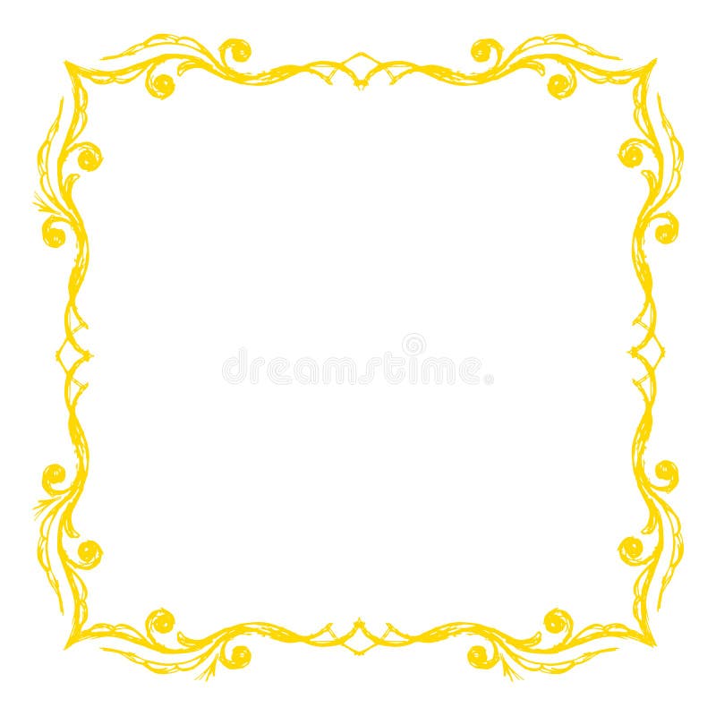 Golden frame vector stock vector. Illustration of border - 112886642