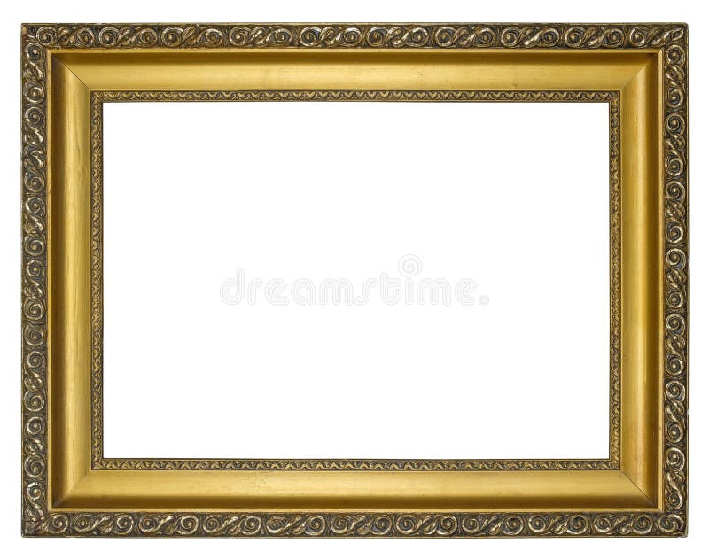 Golden frame stock image. Image of decorative, rectangle - 114761909