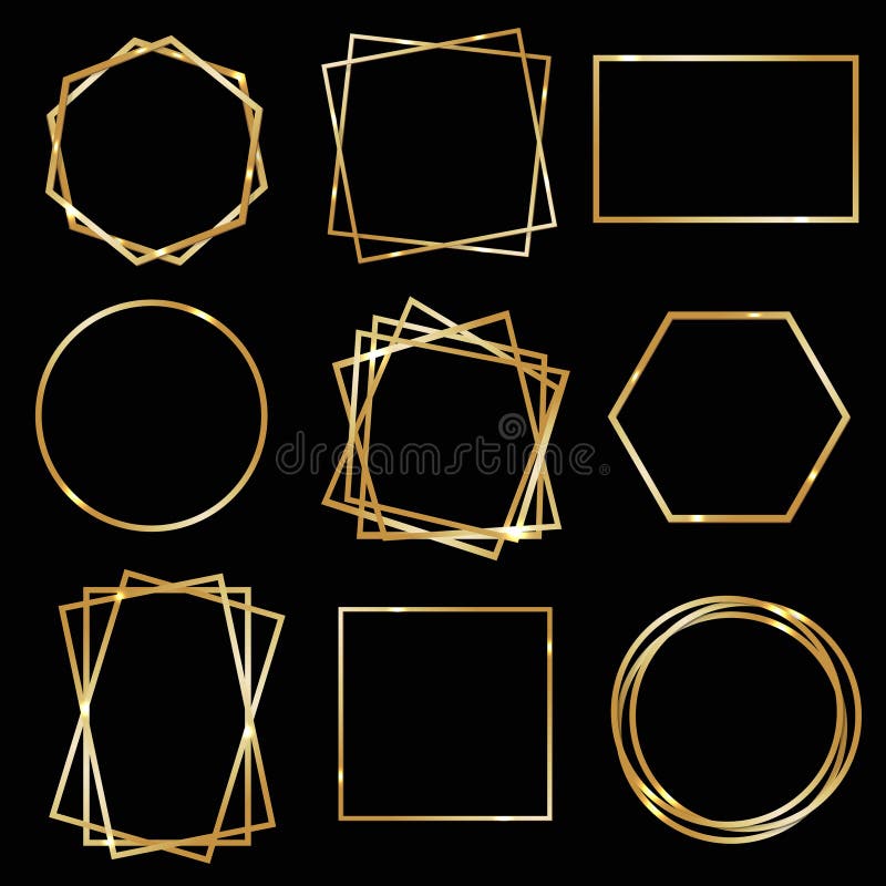 Golden Wall Panel. Realistic Shiny Name Plate Stock Vector ...