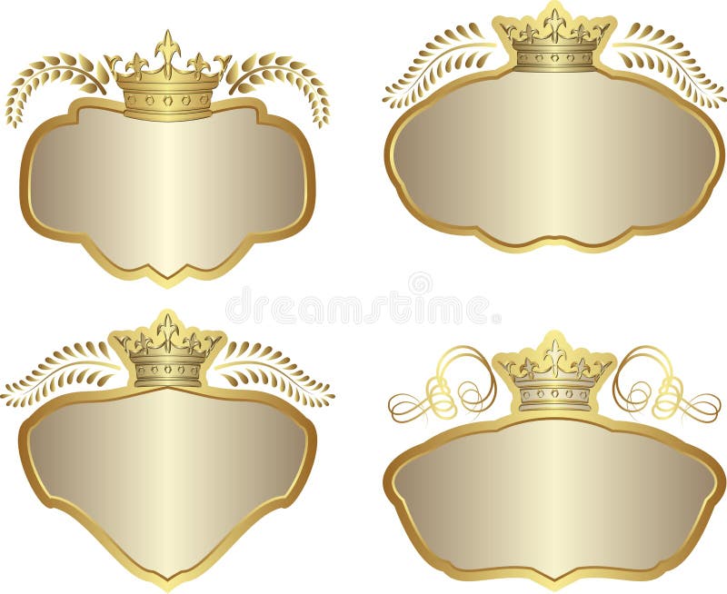 Golden frames stock vector. Illustration of crown, ornament - 262195519 Golden frames stock vector. Illustration of crown, ornament - 262195519