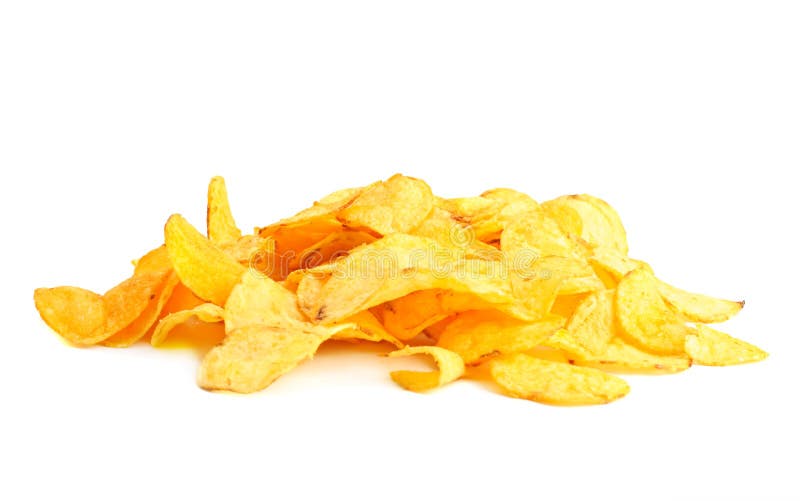 Golden fresh chips stock photo. Image of batch, chip - 16675812