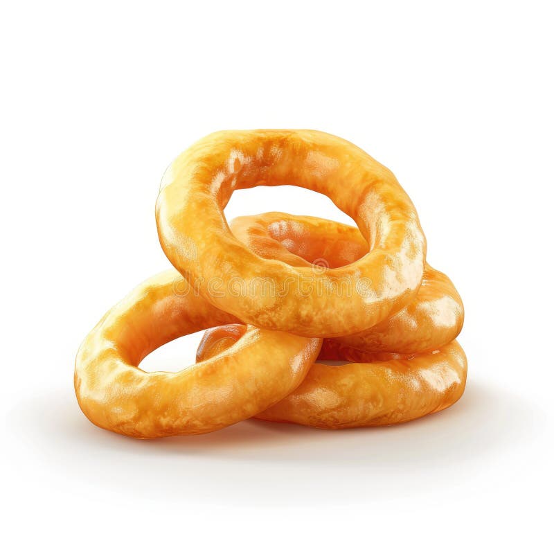 Golden Fried Onion Rings Stack, Crispy and Delicious Snack Stock ...
