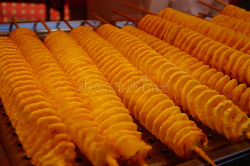 Potato String Prawns stock photo. Image of china, chilli - 33130454