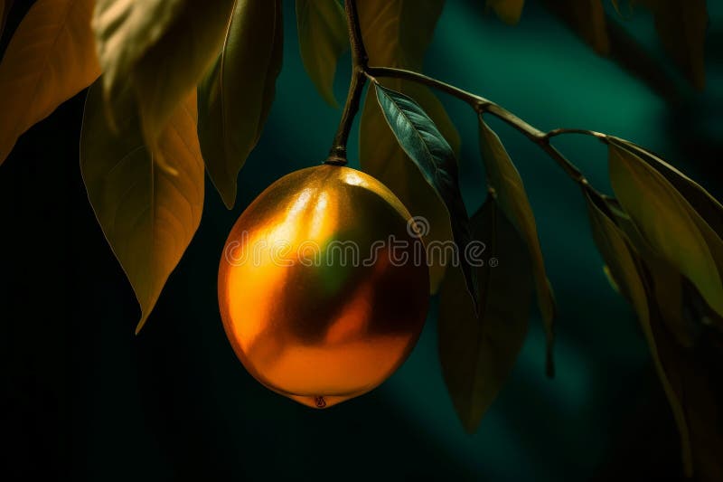 Golden Fruit Lime. Generate Ai Stock Illustration - Illustration of ...