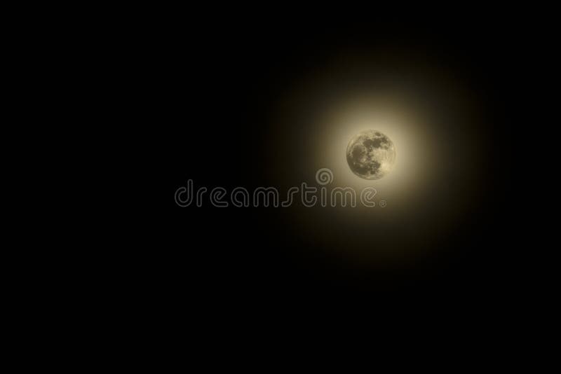 Golden Full Moon stock image. Image of space, light, phenomenon - 79052077