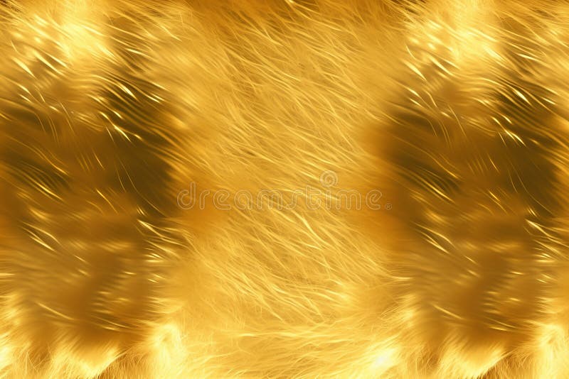 Golden Fur Texture Background. Shiny Gold Fur Pattern Stock ...
