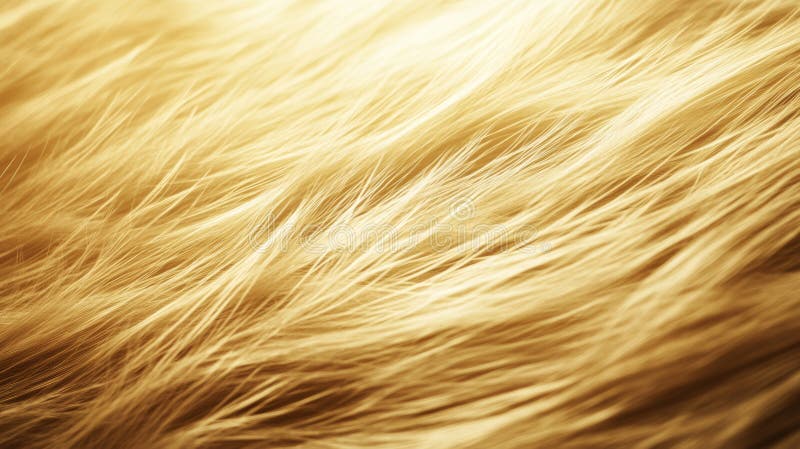 Golden Fur Texture Generating Luxurious Background, Flowing Patterns ...