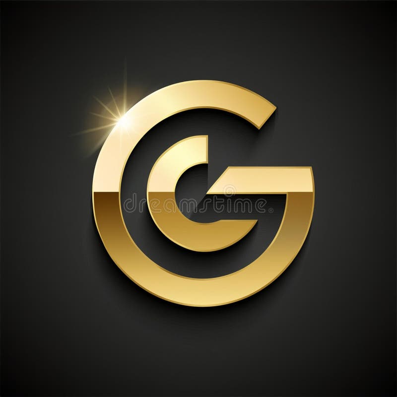 Golden G Letters Illustration Monogram Stock Illustration ...