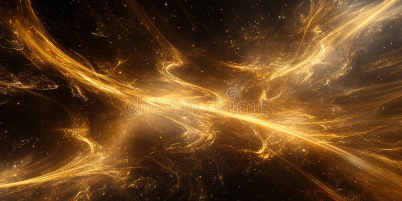 Golden Galaxy Background Abstract Space Texture Stock Illustration ...
