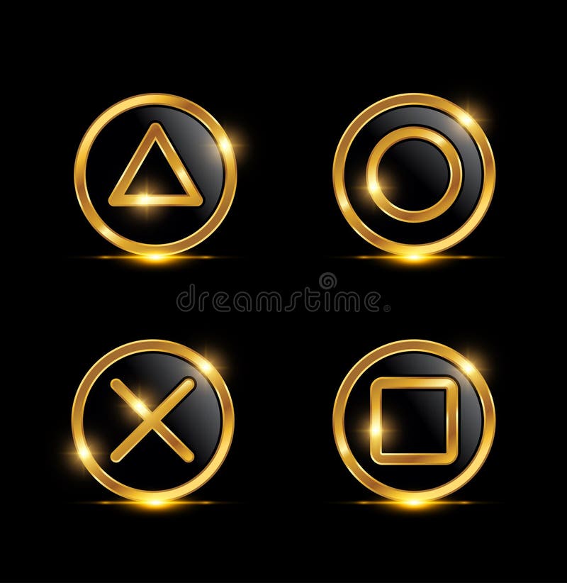 Golden Game Icon Vector Sign Stock Vector - Illustration of collection ...