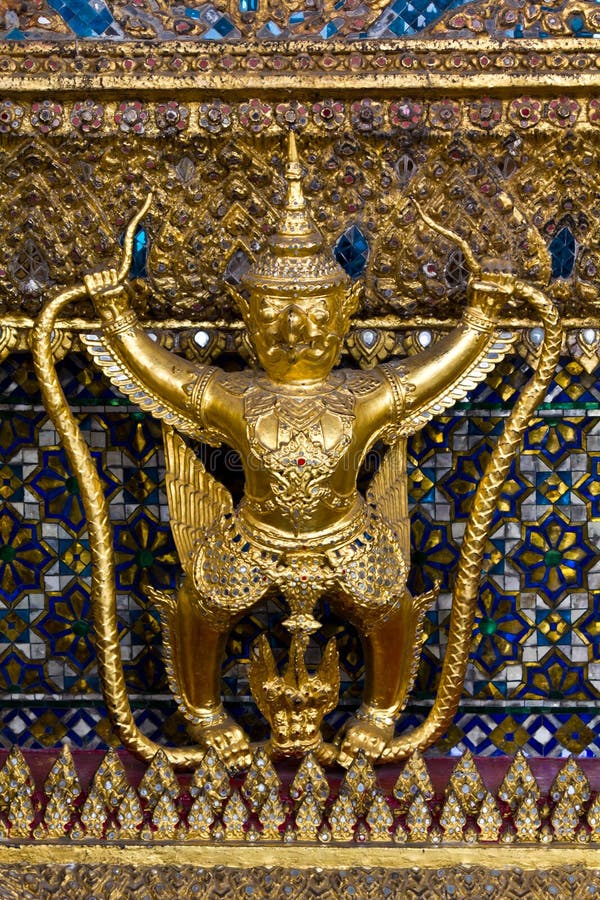 Golden Garuda In Grand Palace Thailand Stock Photo - Image of thai ...