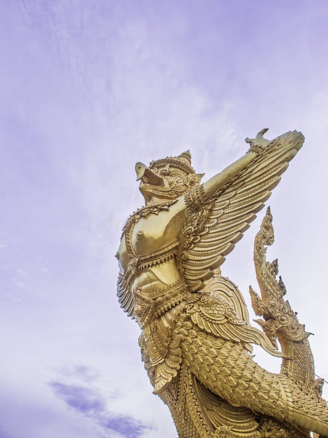 Golden Garuda Statue,Thailand Stock Photo - Image of history, buddhism ...