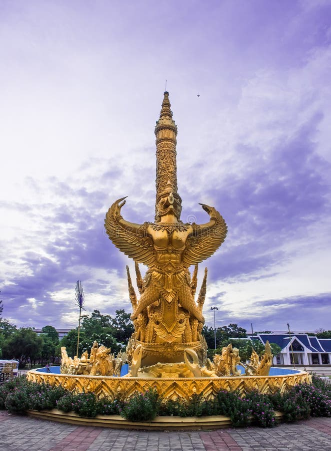 Golden Garuda Statue,Thailand Stock Photo - Image of design, golden ...