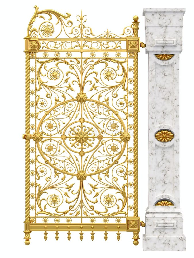 Golden gate stock illustration. Illustration of detail - 13982485