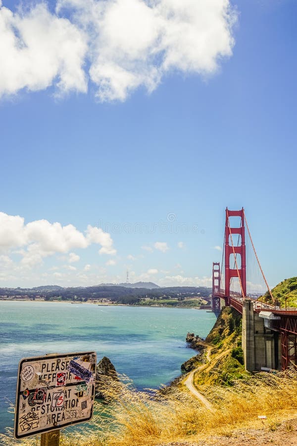 Golden Gate from Above Fort Point Editorial Photo - Image of goldengate ...