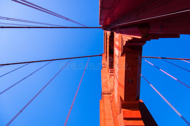 Golden Gate arch stock image. Image of bridge, cables - 48724899