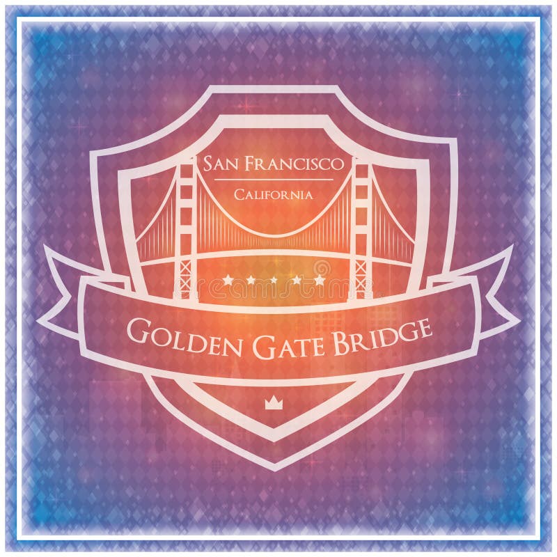 Golden Gate Bridge Background. Vector Illustration Decorative Design ...