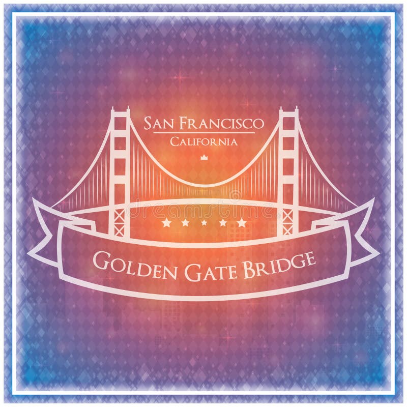 Golden Gate Bridge Background. Vector Illustration Decorative Design ...