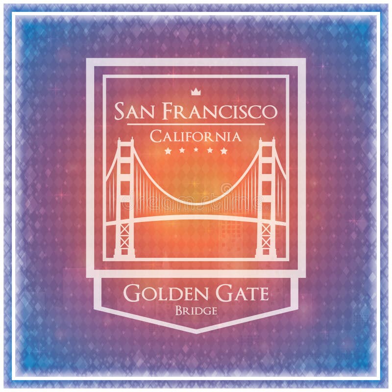 Golden Gate Bridge Background. Vector Illustration Decorative Design ...