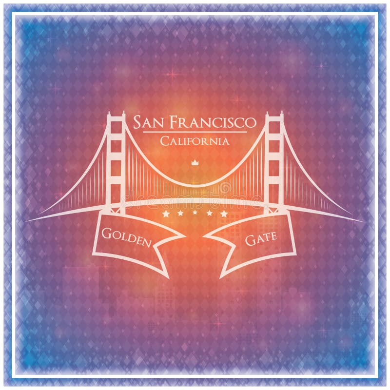 Golden Gate Bridge Poster Stock Illustrations – 431 Golden Gate Bridge ...