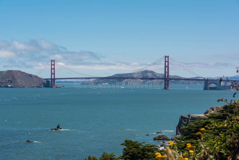 The Golden Gate Bridge and the Bay of San Francisco Stock Image - Image ...