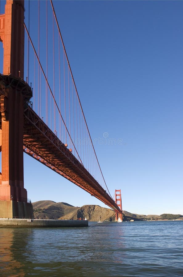 Golden Gate Bridge from Below Stock Image - Image of pacific, ocean ...