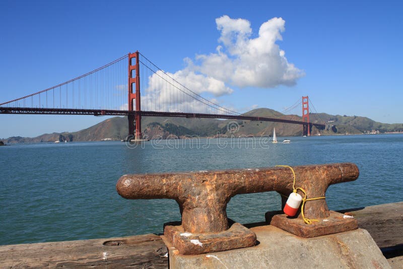 Golden Gate Bridge And Boat Mooring Picture. Image: 8885353