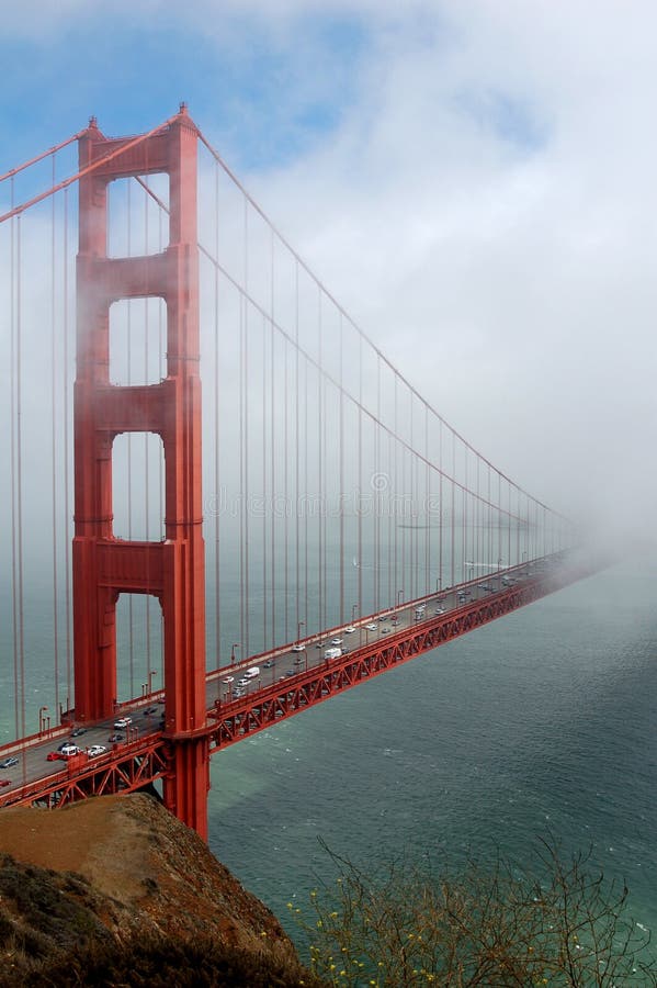 Golden Gate Bridge with Fog Stock Photo - Image of bridge, foggy: 2847266