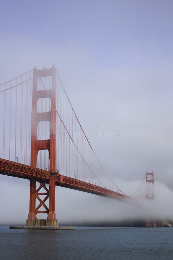 Golden Gate Bridge in Fog stock photo. Image of bridge - 91615378