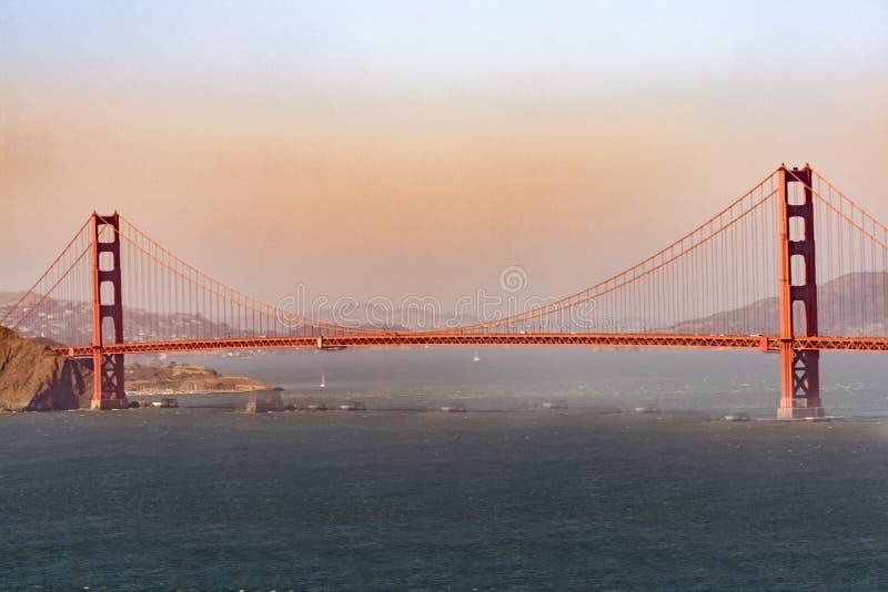 Golden Gate bridge in fog stock image. Image of buildings - 133081827