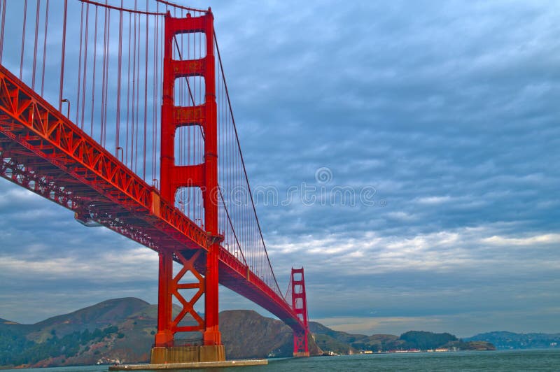Golden Gate Bridge at Fort Point Stock Photo - Image of monument, cable ...