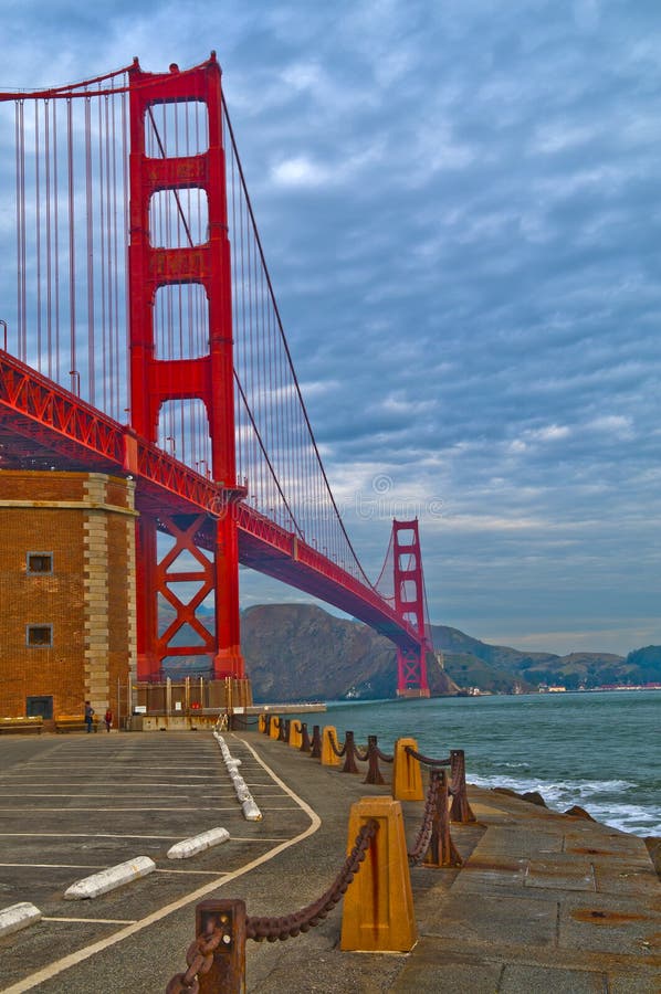 Golden Gate Bridge at Fort Point Stock Photo - Image of famous ...