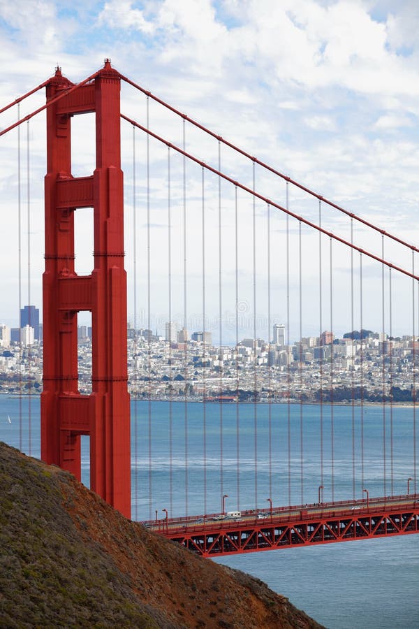 Golden Gate Bridge editorial photography. Image of adspace - 59153122