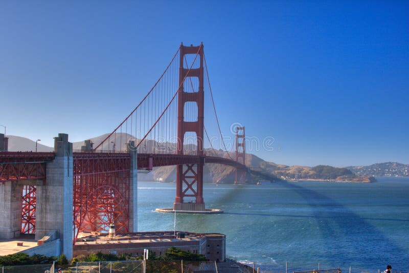 The Golden Gate Bridge and Its Shadow Stock Image - Image of california ...