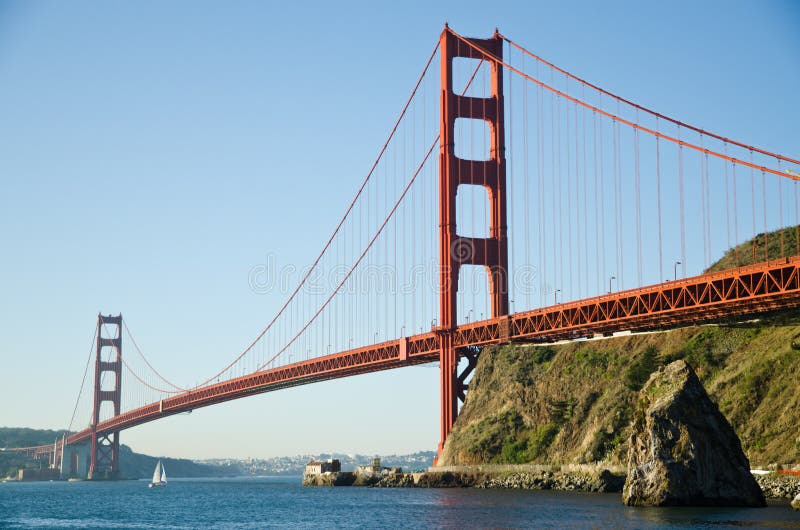 Golden Gate Bridge in the Morning Stock Photo - Image of morning, area ...