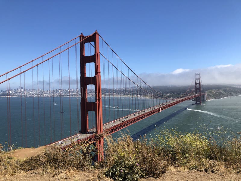 Golden Gate Bridge stock image. Image of famous, bridge - 130197657