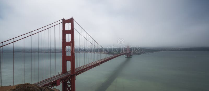 Golden Gate Bridge Panorama Overlook Stock Photo - Image of exposure ...