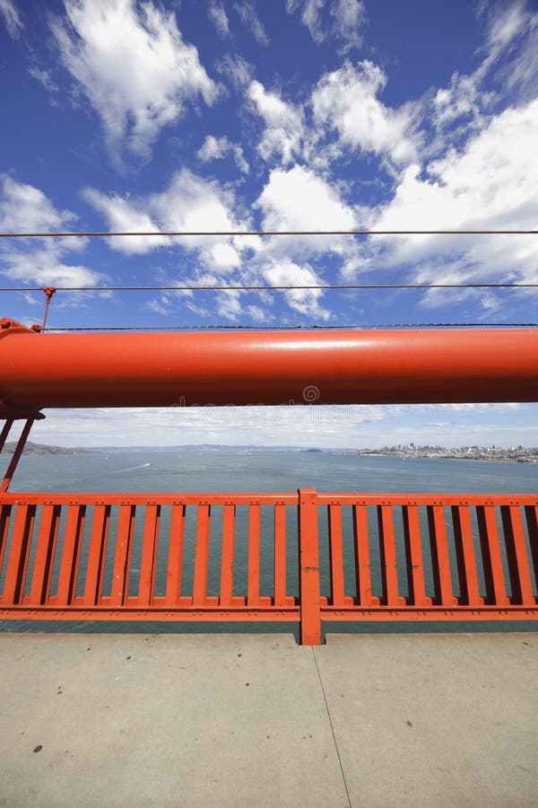 Golden Gate Bridge Red White and Blue Stock Photo - Image of metal ...