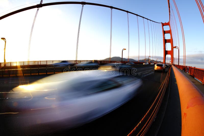 Golden Gate Bridge in San Francisco at Evening Sunlight Stock Photo ...