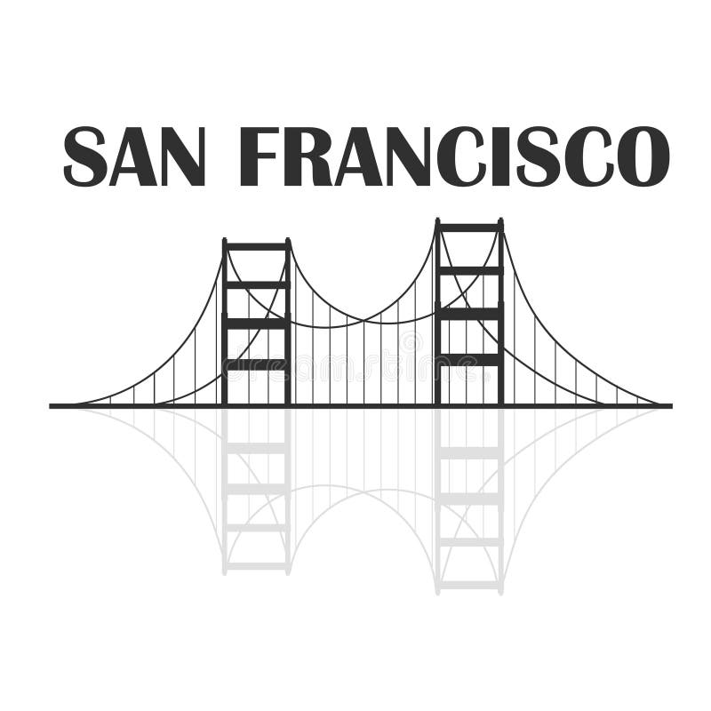 Golden Gate Bridge of San Francisco Stock Vector - Illustration of ...