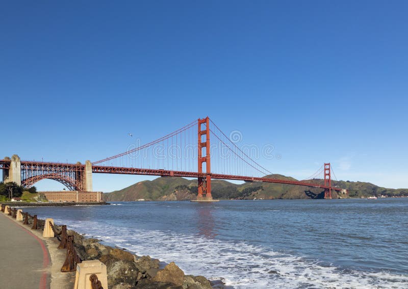 Golden Gate Bridge Seen from Fort Point Stock Image - Image of gate ...