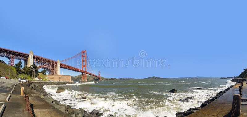 Golden Gate Bridge Seen from Fort Point Stock Image - Image of landmark ...