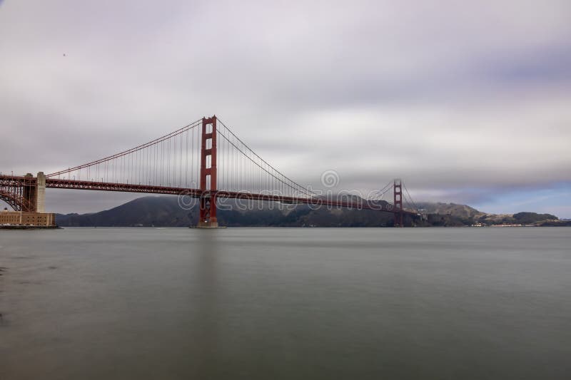 Golden Gate Bridge Serenity Stock Image - Image of infrastructure ...
