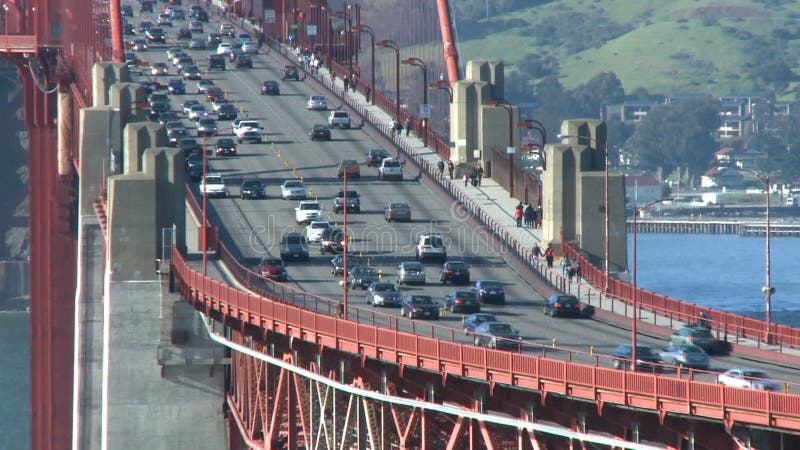 Golden Gate Bridge Traffic at Night Time Stock Video - Video of ...