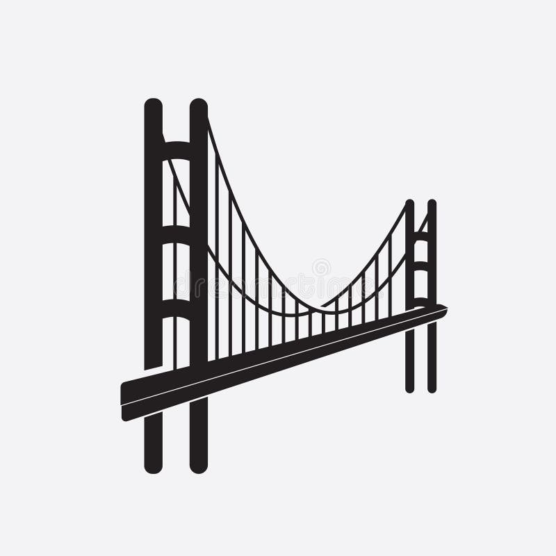 Golden Gate Bridge. Vector Illustration Decorative Background Design ...