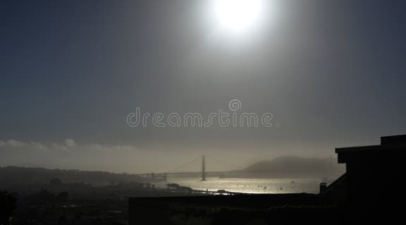 Golden gate brige shadow stock image. Image of attraction - 88522517
