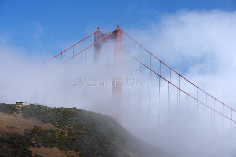 Golden gate in fog stock image. Image of cloud, francisco - 31605439
