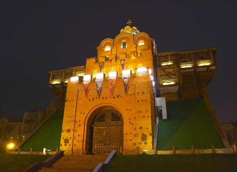 Golden Gate. Kiev. Ukraine. Stock Image - Image of architectures, brick ...