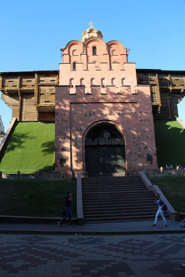 Golden Gate the Main Gate in the 11th Century Fortifications in Kiev ...